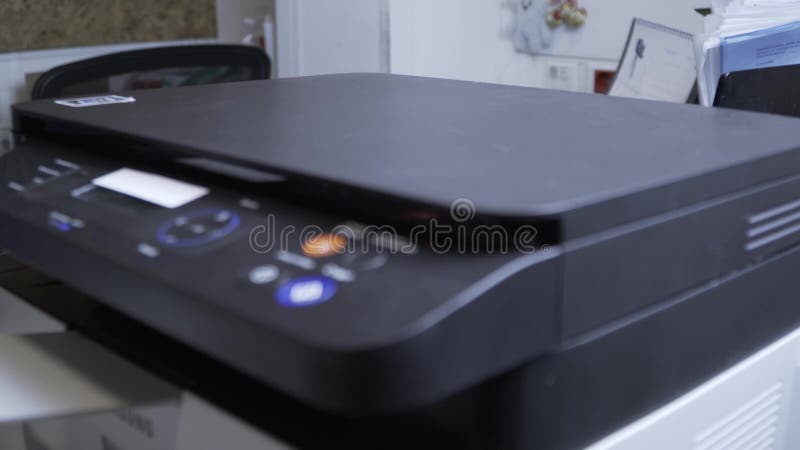 Scanner, Photocopier Light Copy the Document Stock Footage - Video of ...