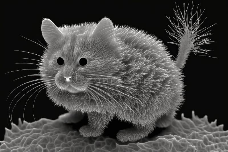A Scanning Electron Micrograph of Cat, Created with Generative AI ...