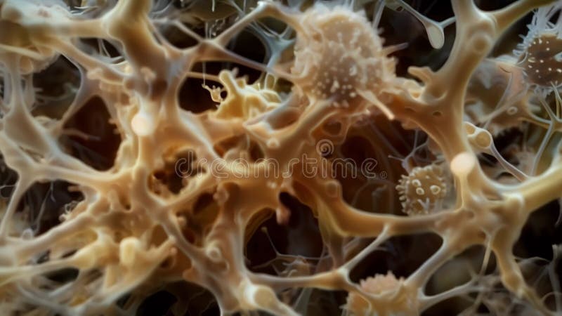 A Scanning Electron Microscope Image of a Group of Animal Cells with ...