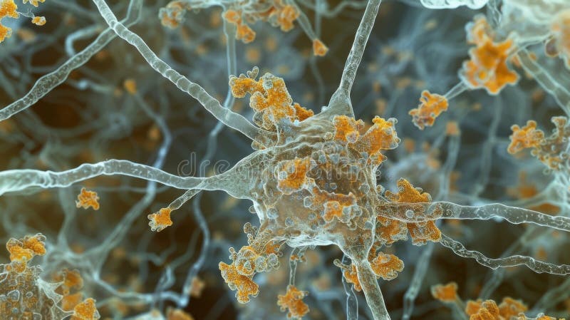 Scanning Electron Microscope Image of Microglia Forming a Protective ...