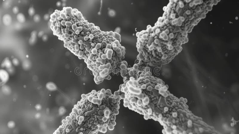 Scanning Electron Microscope Image of Multiple Antibodies Forming a ...