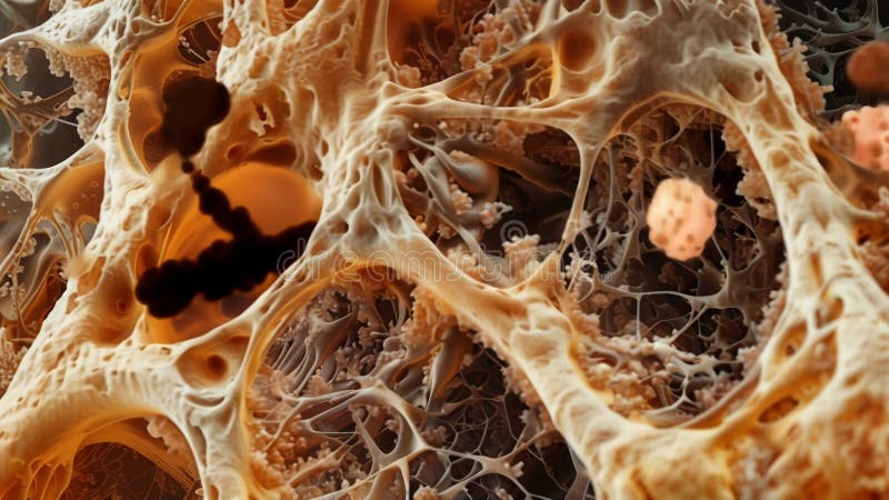 A Scanning Electron Microscope Image of a Group of Animal Cells with ...