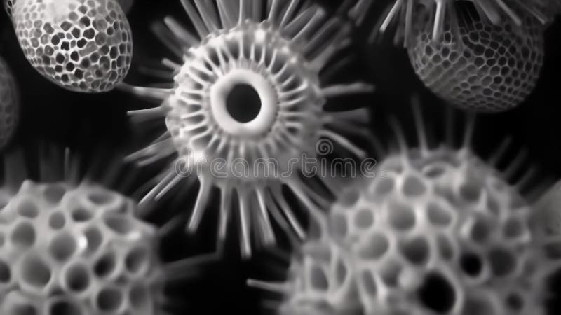 A Scanning Electron Microscope Image of Several Pollen Grains ...