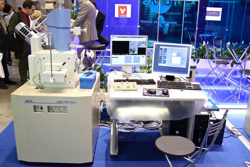 Electron Microscope with LSD Screen Stock Image - Image of laboratory ...