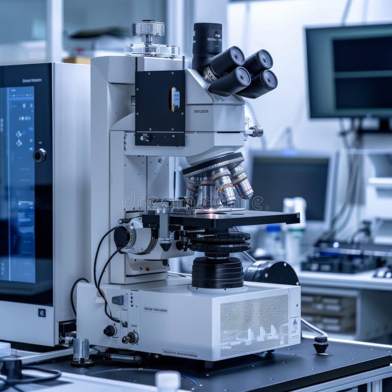 Scanning Electron Microscope in a Physical Lab, Computer Education, Atom Observation, Nano Stock ...