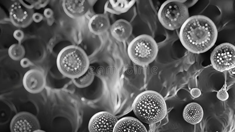 Scanning Electron Microscopy Image of Nuclear Pores Showcasing Their ...