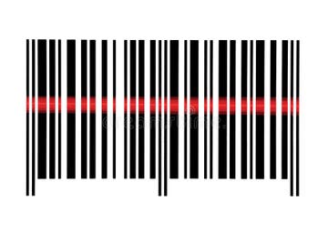 Scanning Empty Barcode Macro Closeup Isolated Stock Image - Image of ...