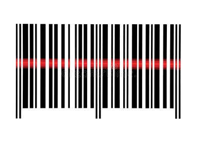 Scanning Empty Barcode Macro Closeup Isolated Stock Image - Image of ...