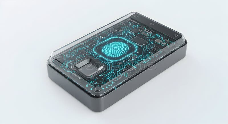 Scanning Fingerprint on Biometric Device for Security Access Stock ...