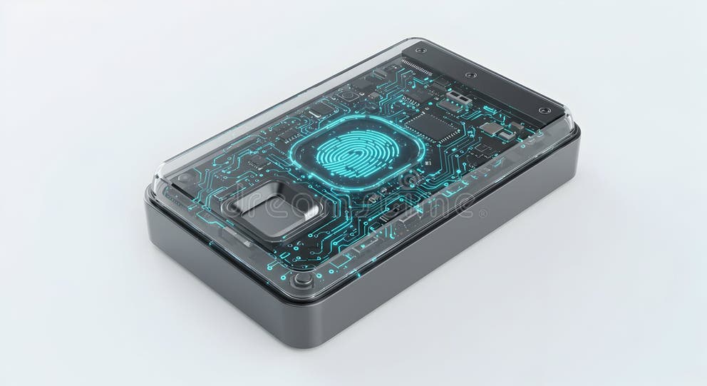 Scanning Fingerprint on Biometric Device for Security Access Stock ...
