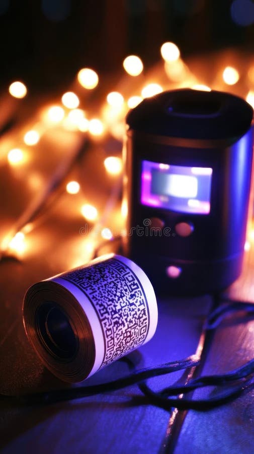 Scanning Future, Qr Code Roll with Light, Technology Advancement ...