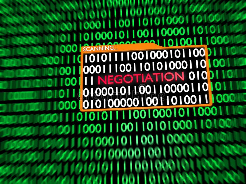 Scanning Hidden Digital Negotiation Stock Illustration - Illustration ...