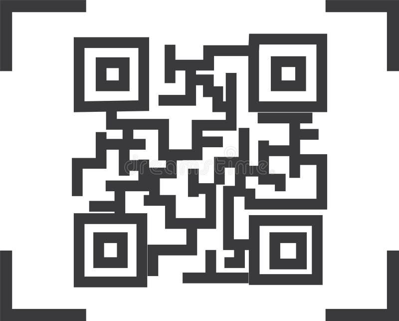 Scanning Icon, QR Code Scanner Black Vector Icon Stock Vector ...