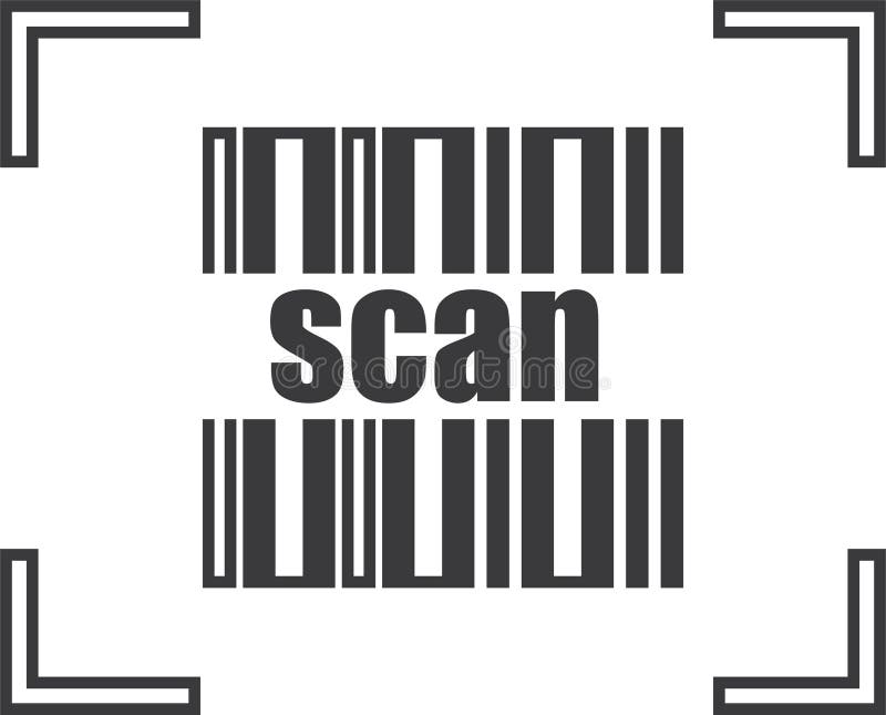 Scanning Icon Qr Code Scanner Black Vector Icon Stock Vector
