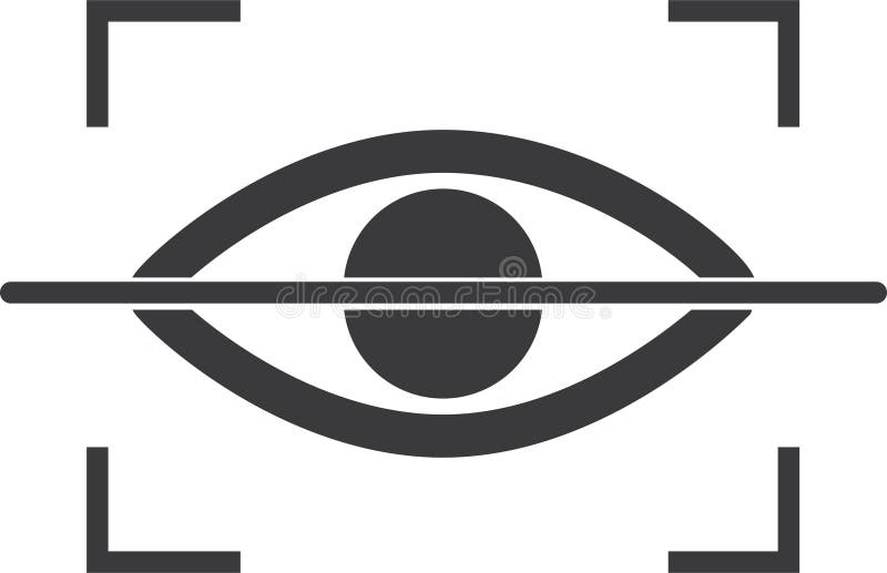 Scanning Icon, Watching Eye Black Vector Icon Stock Vector ... Scanning Icon, Watching Eye Black Vector Icon Stock Vector ...