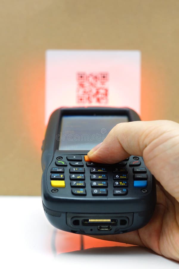 Person Scanning a Barcode with a Scanner Stock Photo - Image of price ...