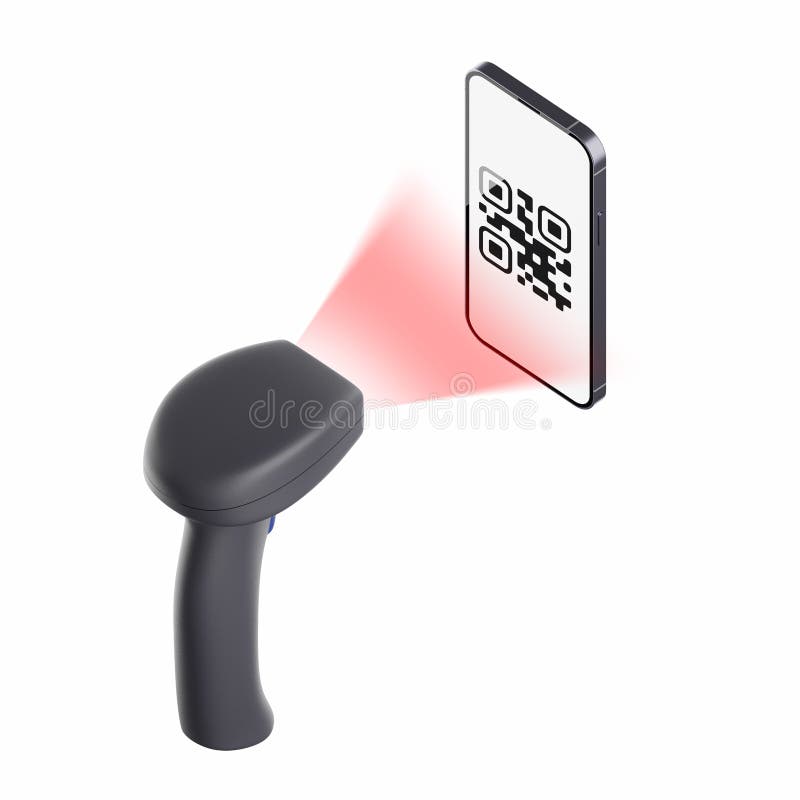 Scanning Qr Code from the Phone Screen Stock Image - Image of logistics ...