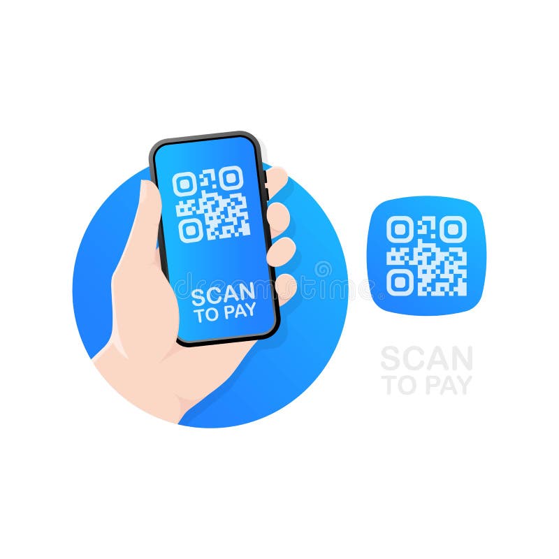 Scanning Qr Code on Table and Online Payment, Money Transfer ...