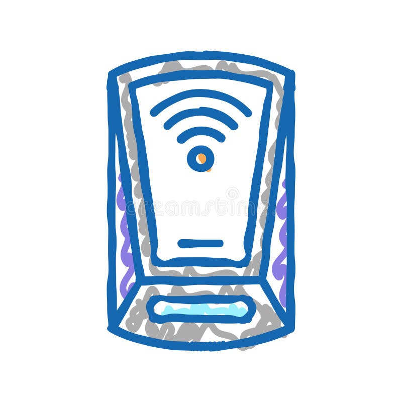 Scanning Rfid Device Icon Doodle Illustration Stock Illustration ...