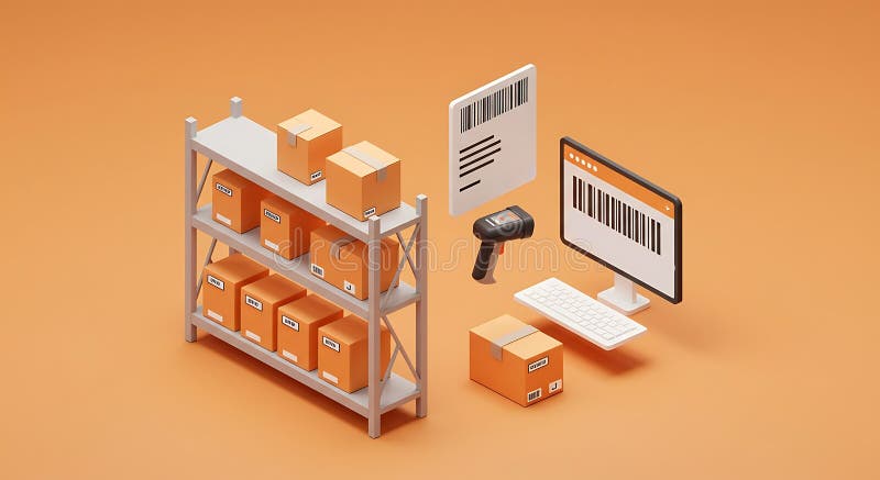 Scanning Shipping Boxes with Computer for Efficient Warehouse Inventory ...