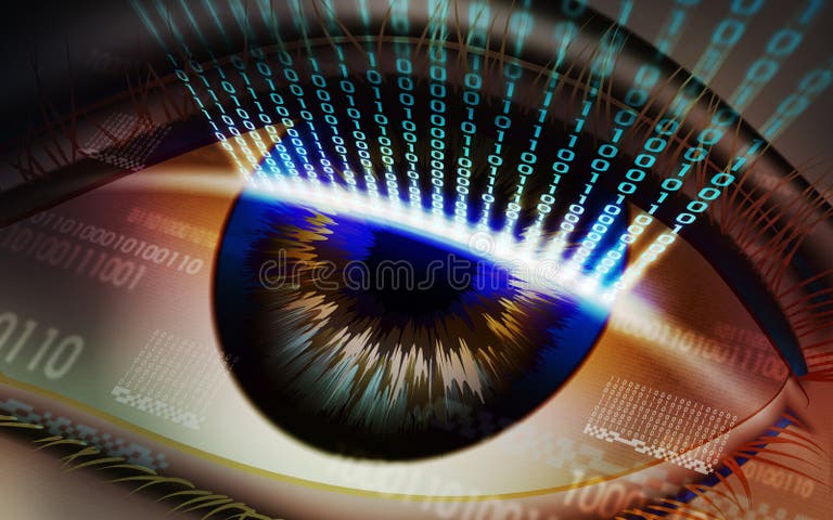 The Scanning System of the Retina, Biometric Security Devices Stock ...