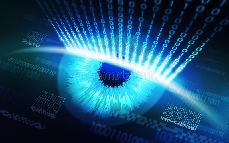 The Scanning System of the Retina, Biometric Security Devices Stock ...