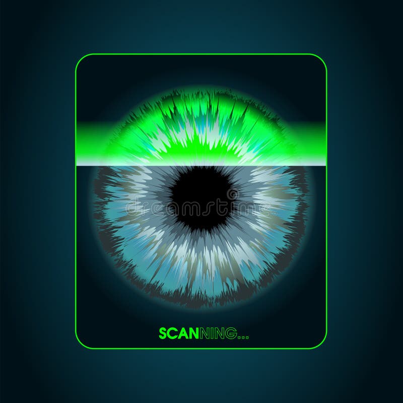 The Scanning System of the Retina, Biometric Security Devices Stock ...