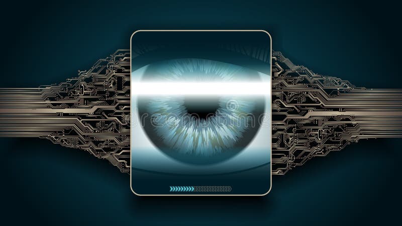 The Scanning System of the Retina, Biometric Security Devices Stock ...