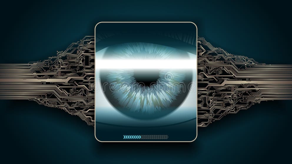 The Scanning System of the Retina, Biometric Security Devices Stock ...