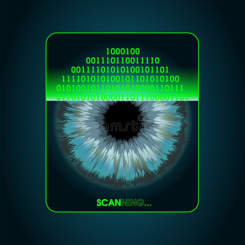 The Scanning System of the Retina, Biometric Security Devices Stock ...