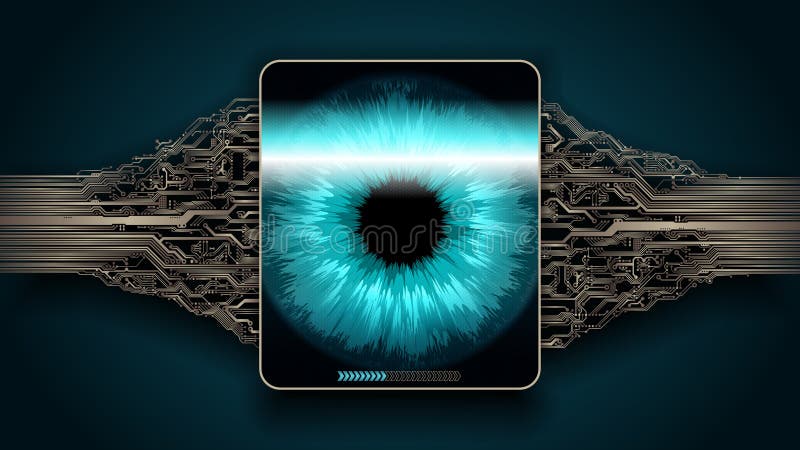 The Scanning System of the Retina, Biometric Security Devices Stock ...