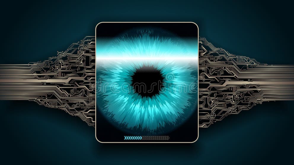 The Scanning System of the Retina, Biometric Security Devices Stock ...