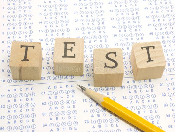 Scantron TEST Blocks and Pencil. Stock Photo - Image of survey ...