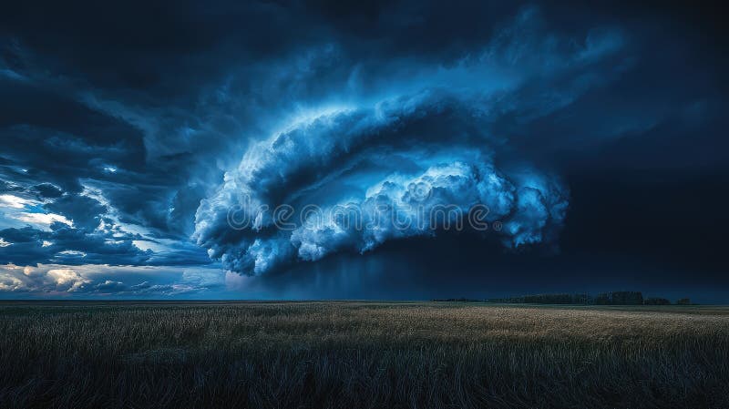 Scape wall cloud stock illustration. Illustration of thunderstorm ...