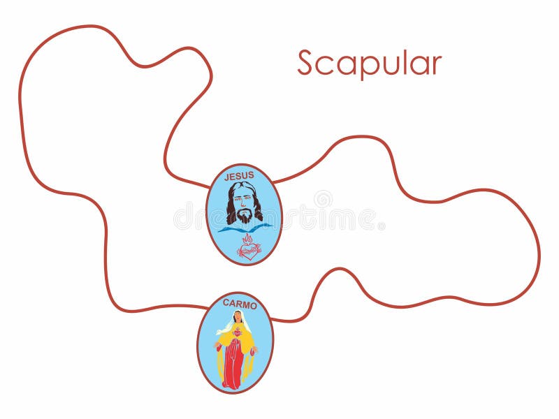 Scapular of Colored String. Christian Symbol. Stock Vector ...