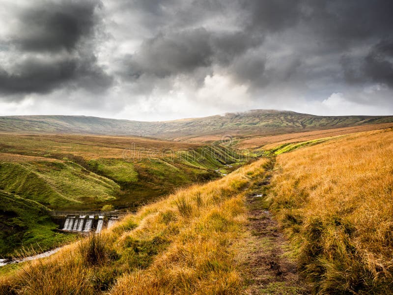 The Footpath To Little Whernside Mountain Stock Photo - Image of ...