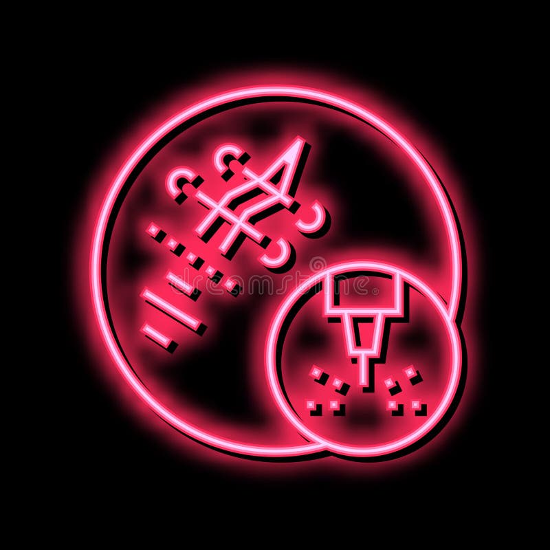 Scar Removal Laser Neon Glow Icon Illustration Stock Vector ...