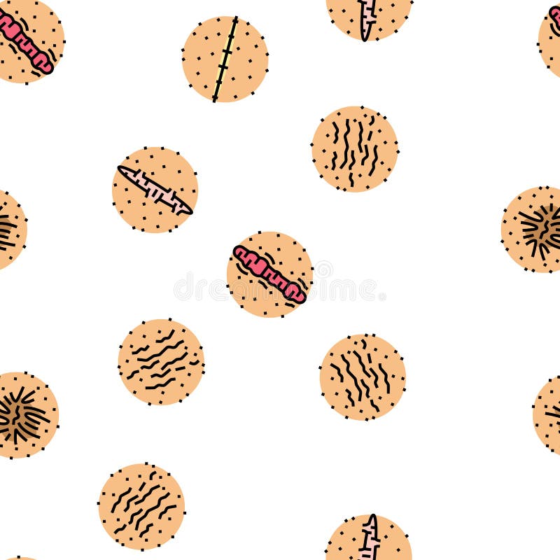 Scar after Trauma or Surgery Vector Seamless Pattern Stock Vector ...