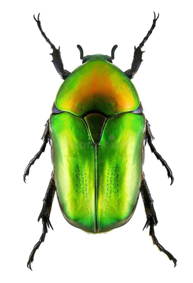 Scarabée De Scarabée De Fleur Sur Le Blanc Image stock - Image of ...