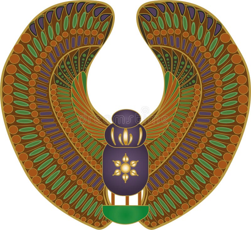 Scarab Pattern of Ancient Egypt Stock Vector - Illustration of pattern ...
