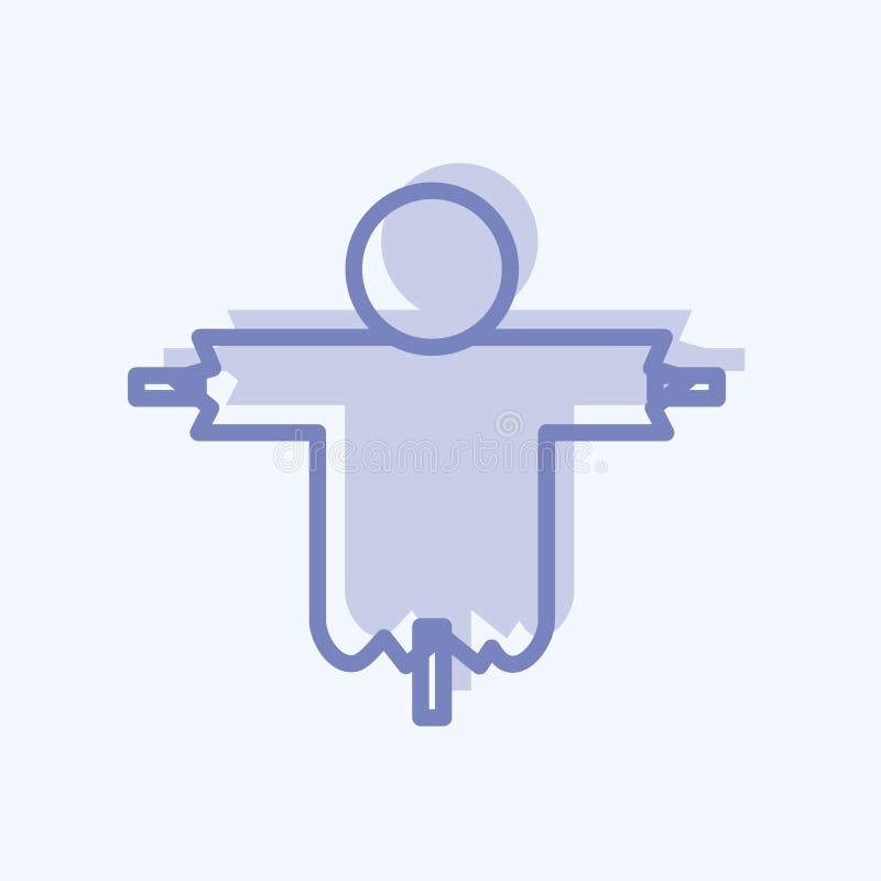 Scare Crow Icon in Trendy Two Tone Style Isolated on Soft Blue ...