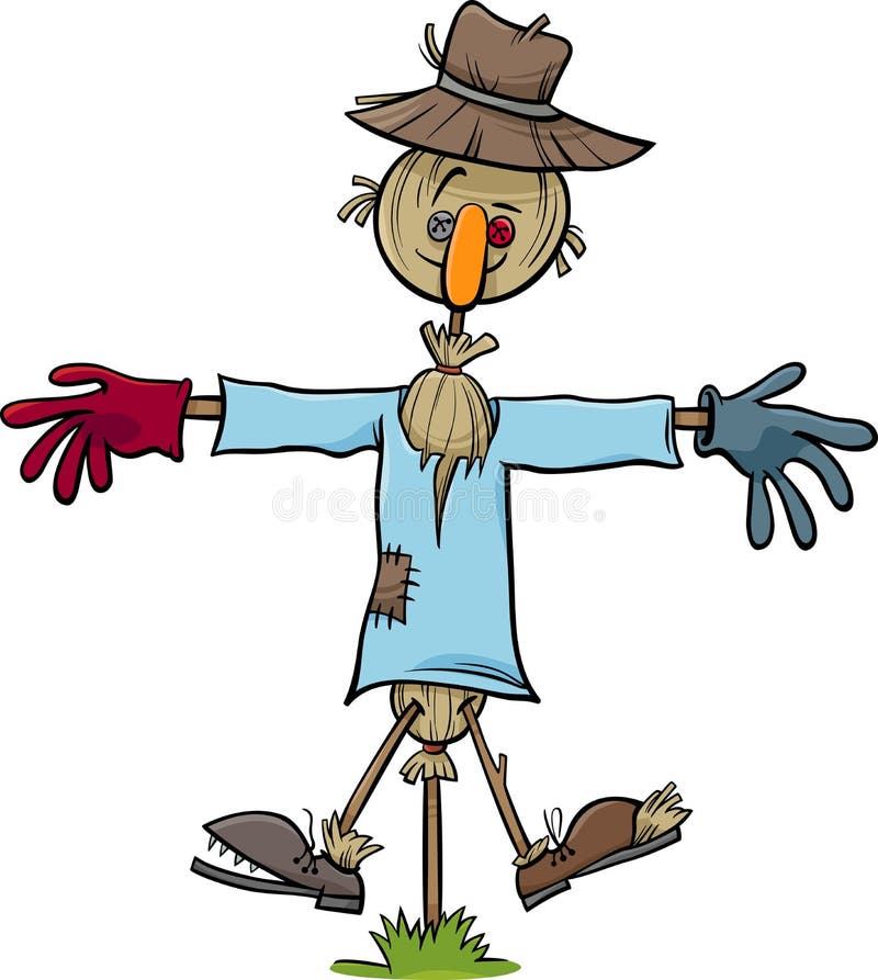 Scarecrow Character Cartoon Stock Vector - Illustration of cartoon ...