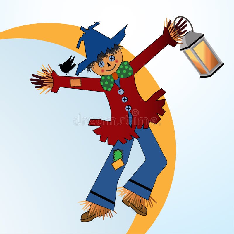Dancing Scarecrow Pumpkin Head Stock Vector - Illustration of kick ...