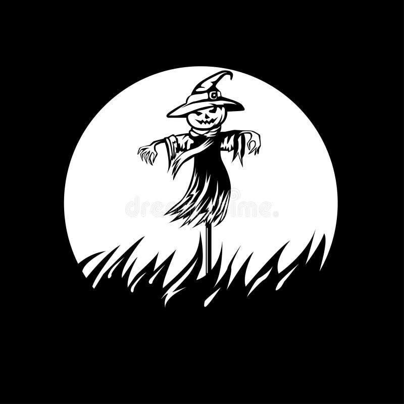 Scarecrow Logo Vector Design Template Stock Vector - Illustration of ...