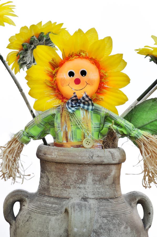 Scarecrow in a Sunflower Field Stock Image - Image of field, farm: 29087