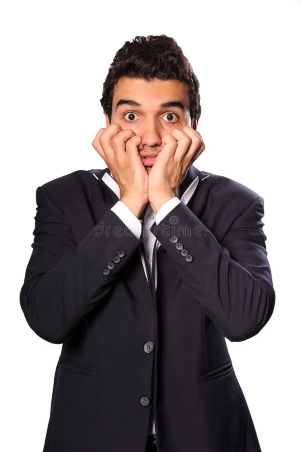 Scared stock image. Image of expected, studio, detached - 26032123