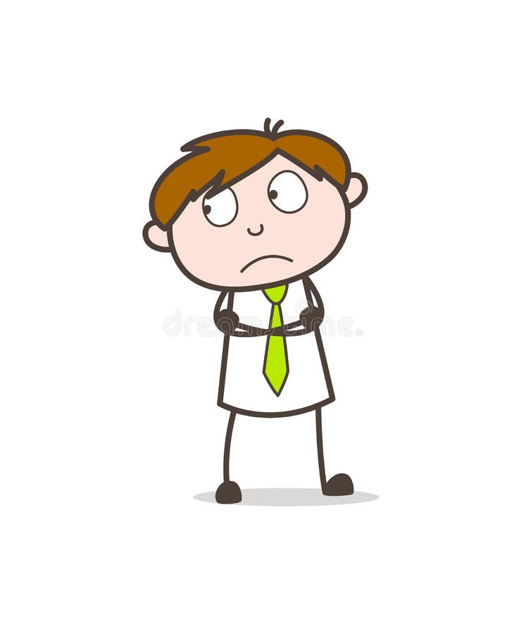Scared Agent Thinking Vector Concept Stock Illustration - Illustration ...