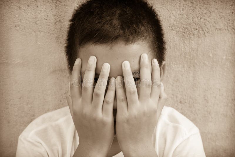 Scared and alone stock image. Image of defensive, hard - 58015109