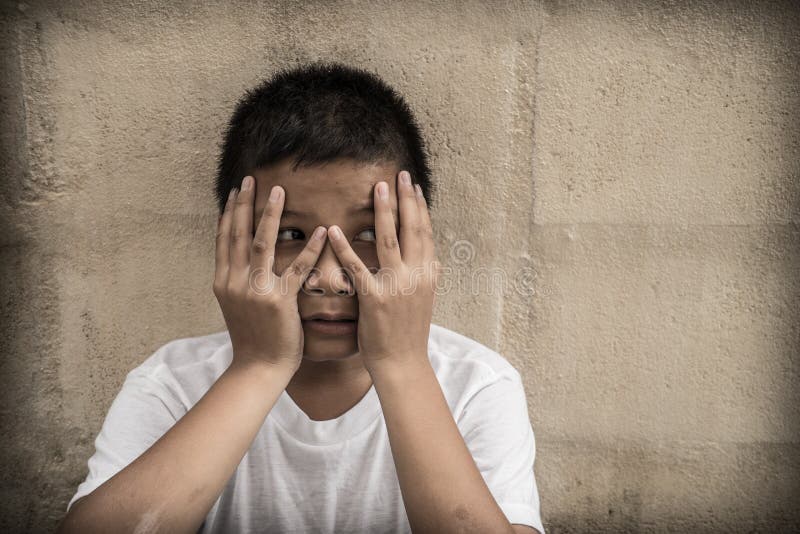 Scared and Alone, Young Asian Child Who is at High Risk of Being ...