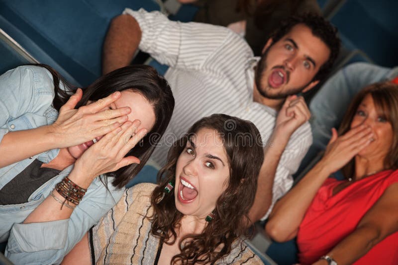 Scared Audience stock image. Image of female, chairs - 23463077